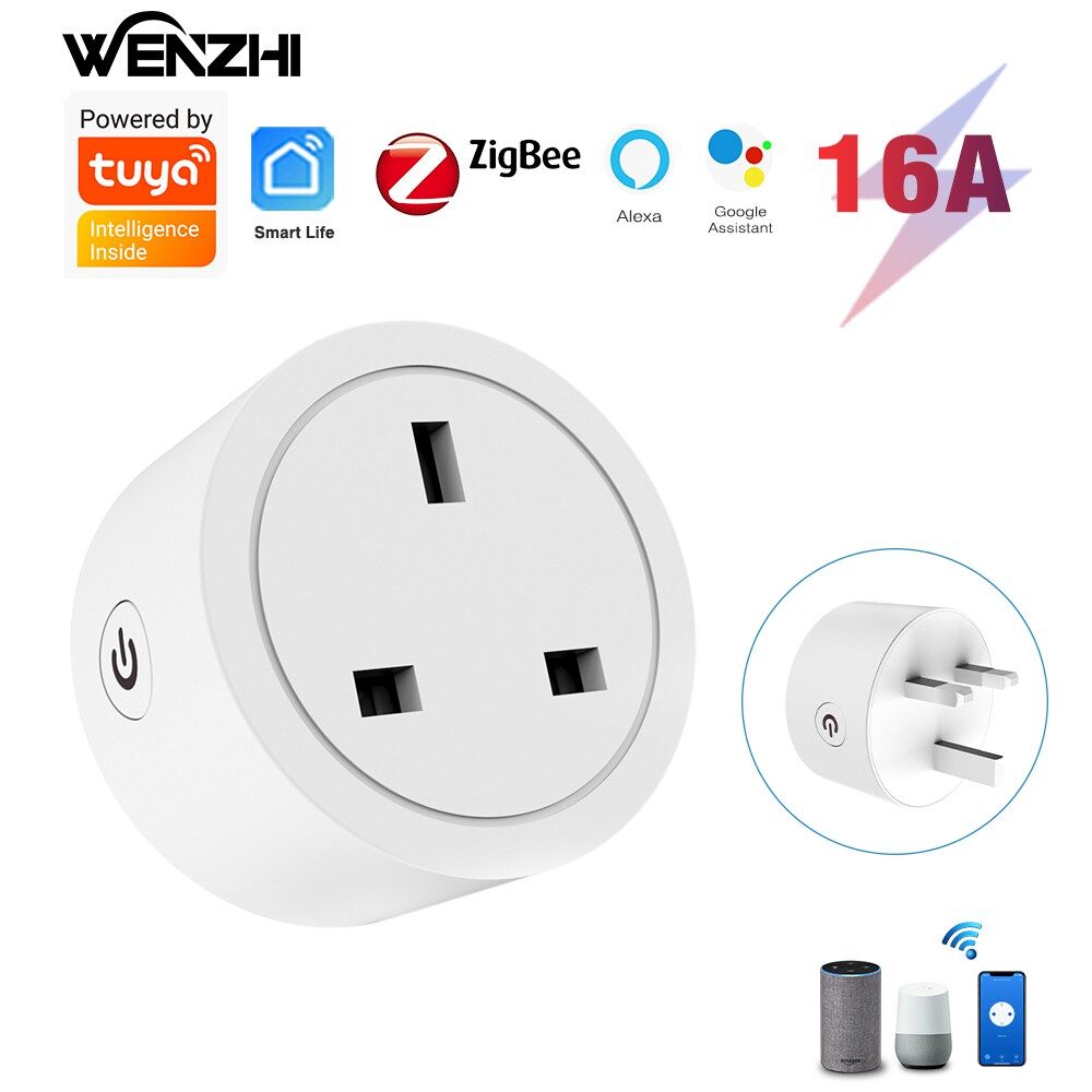 Zigbee Electrical Sockets Plug UK Standard Timer Power Monitor 220V ...