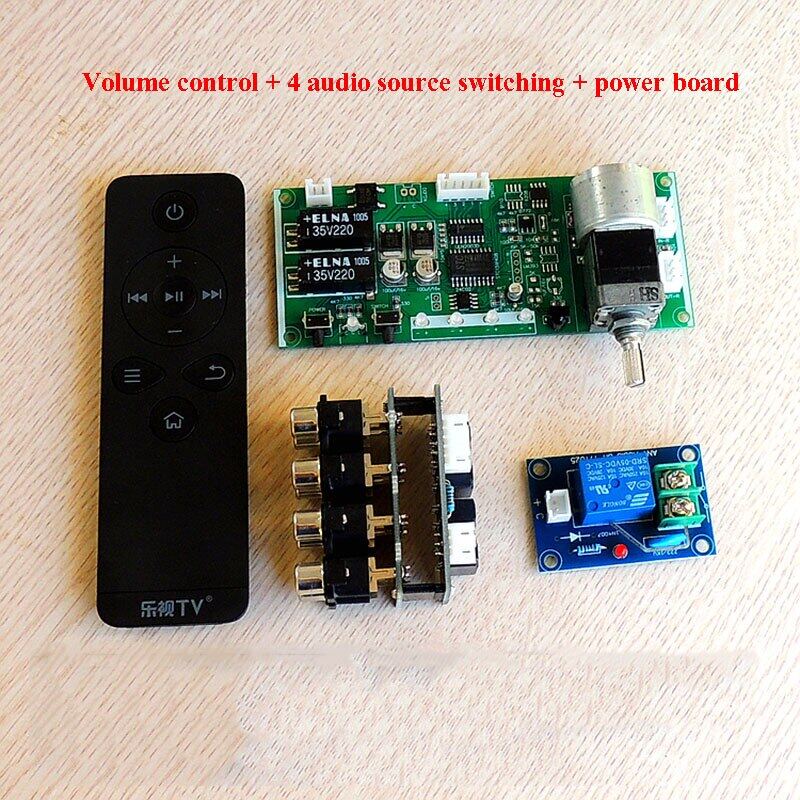Dlhifi Remote Preamp Volume Control Board 4 Ways Audio Input Signal ...