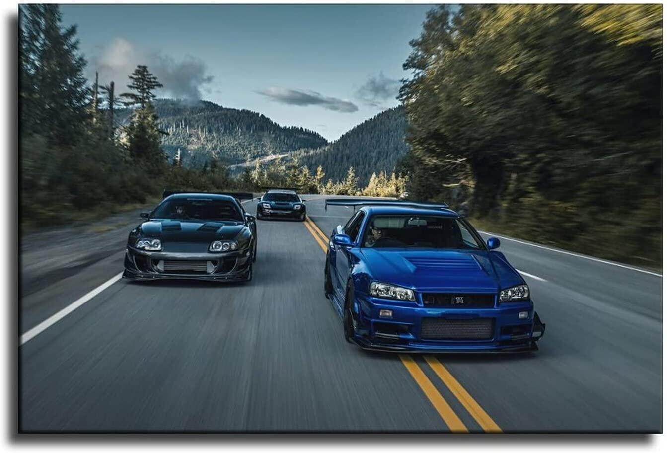 JDM Car Poster Skyline R Canvas Art Poster and Wall Art Picture Print ...