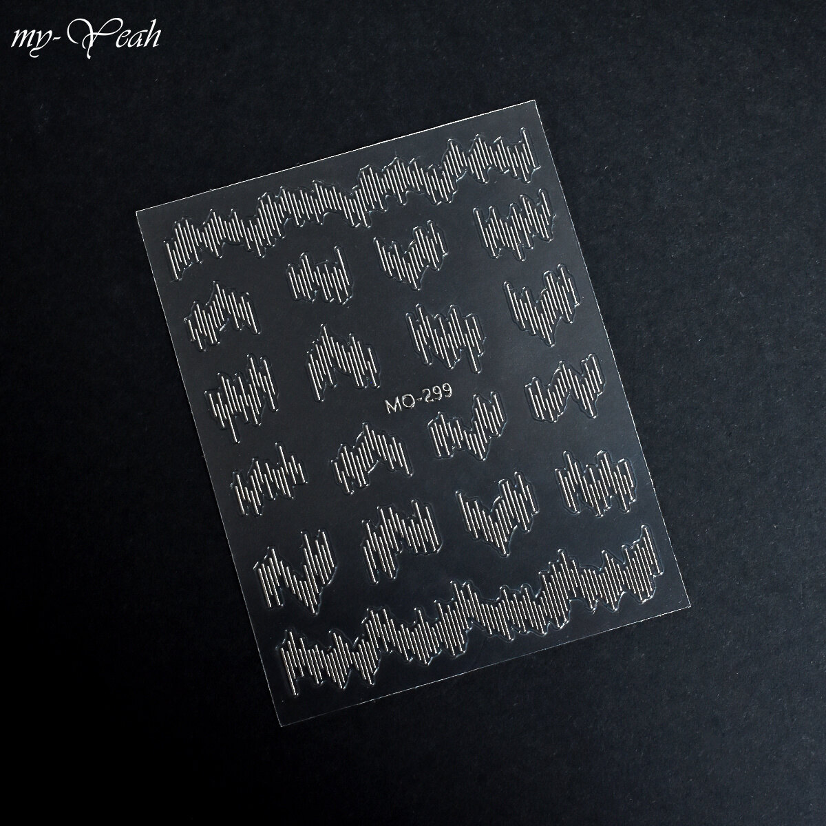 Myeah สติ๊กเกอร์ทองเงินตกแต่งเล็บ3D สีสันสดใสสะท้อนแสงง่ายๆรูปลอก ...