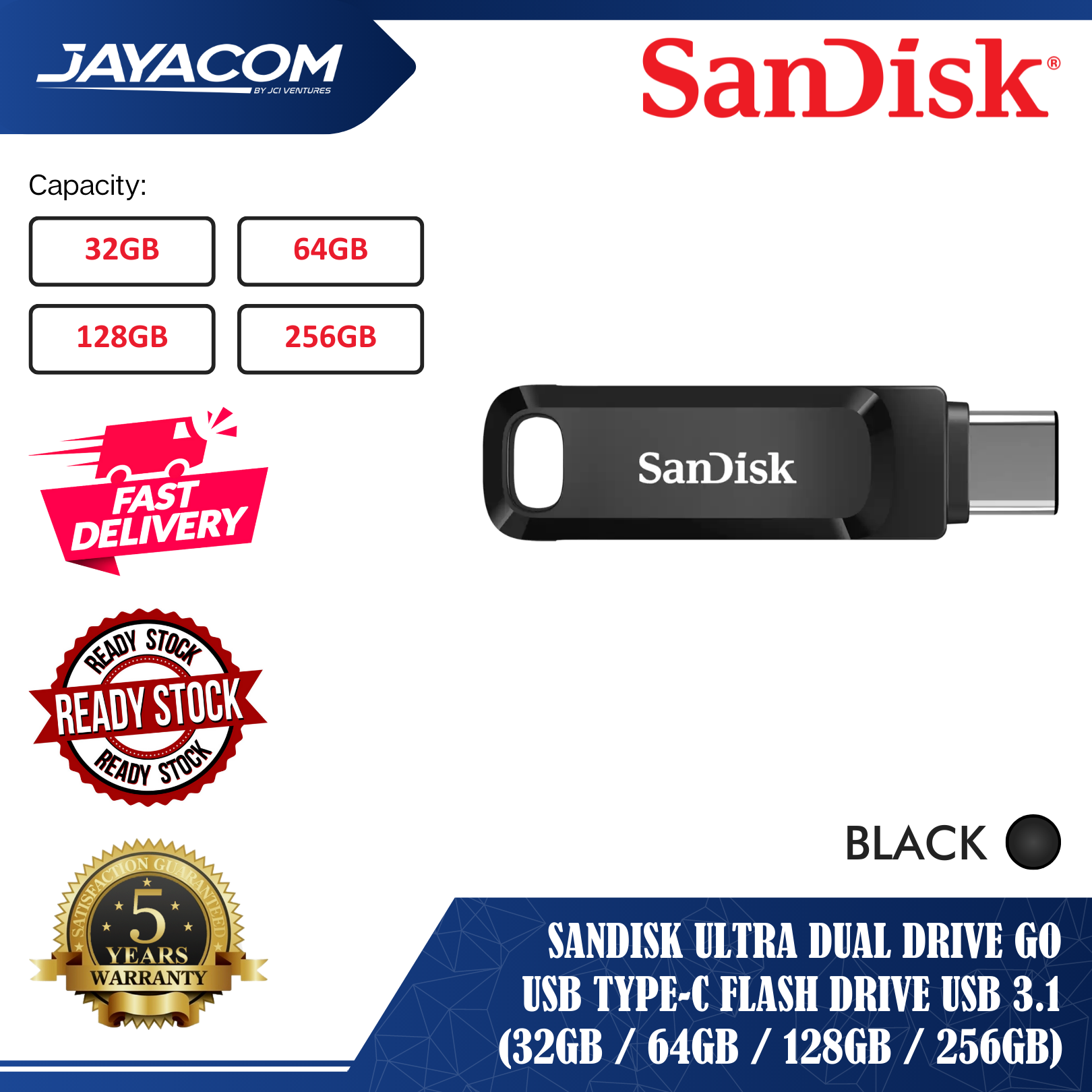 Sandisk Ultra Dual Drive Go USB Type-C Flash Drive USB 3.1 (32GB / 64GB ...