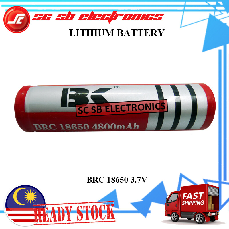 BK 4800mAh 3.7V RECHARGEABLE LI-ION LITHIUM BATTERY BRC 18650 | Lazada