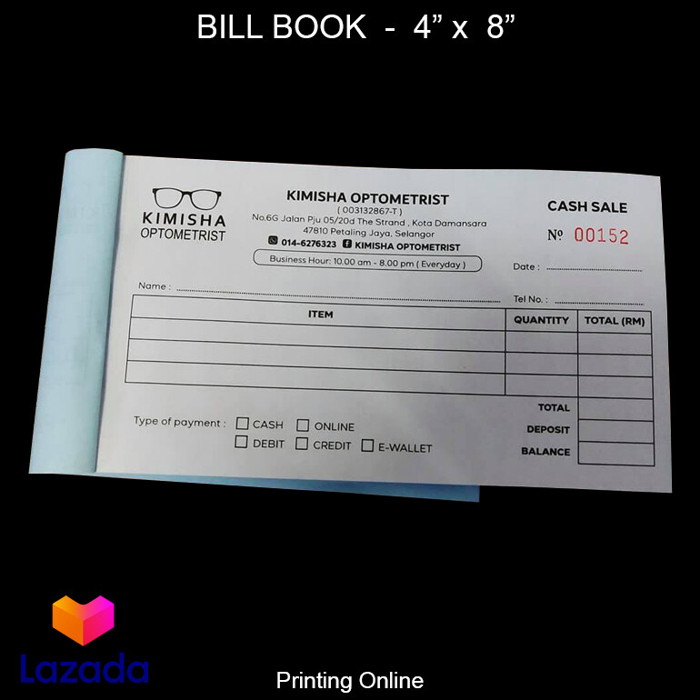 Bill Book Custom Print | Lazada