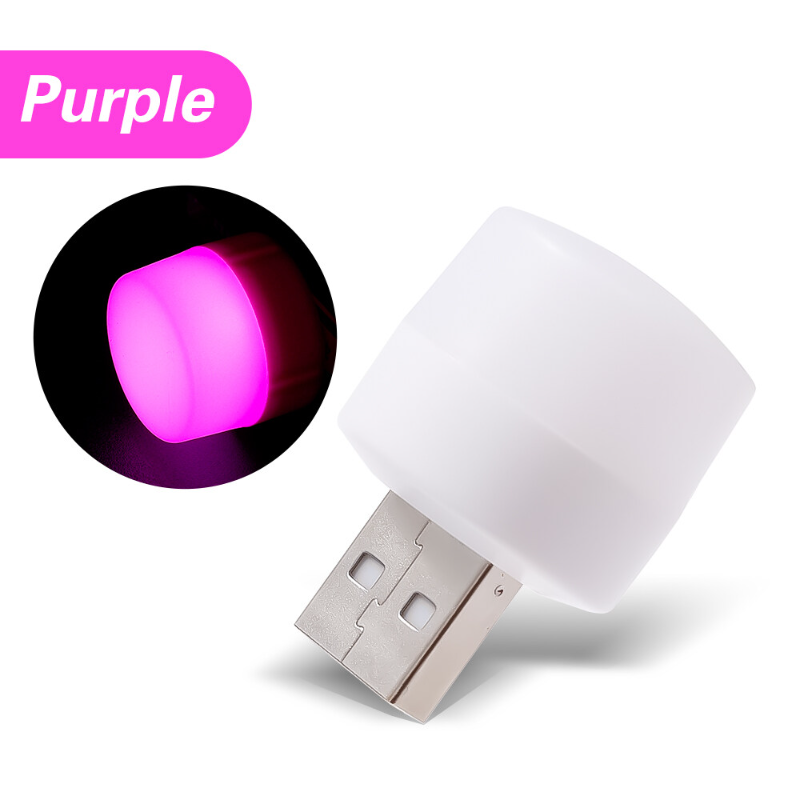 Round USB Plug Lamp Computer Mobile Power Charging USB Small Round ...
