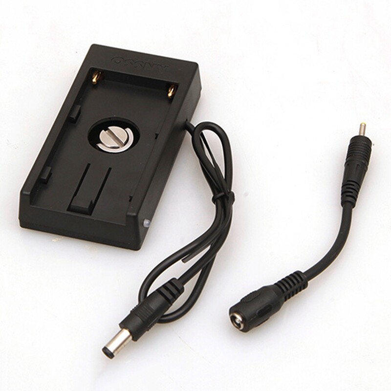 Camera Battery Adapter Buckle Plate with 7.4V DC Plug for Sony NP-F ...
