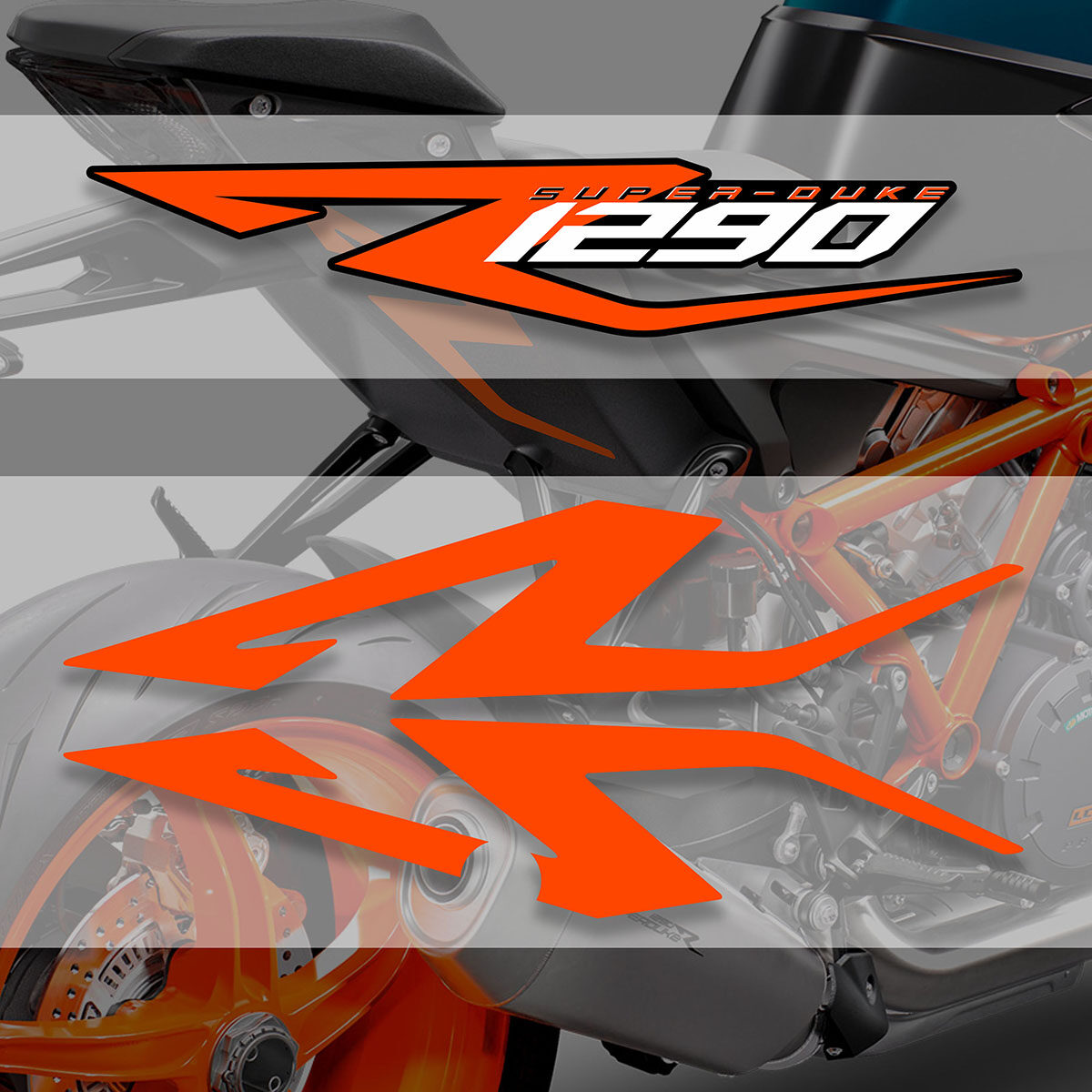 Vinyl Reflective Motorcycle Stickers Water Proof Body Decals For KTM ...