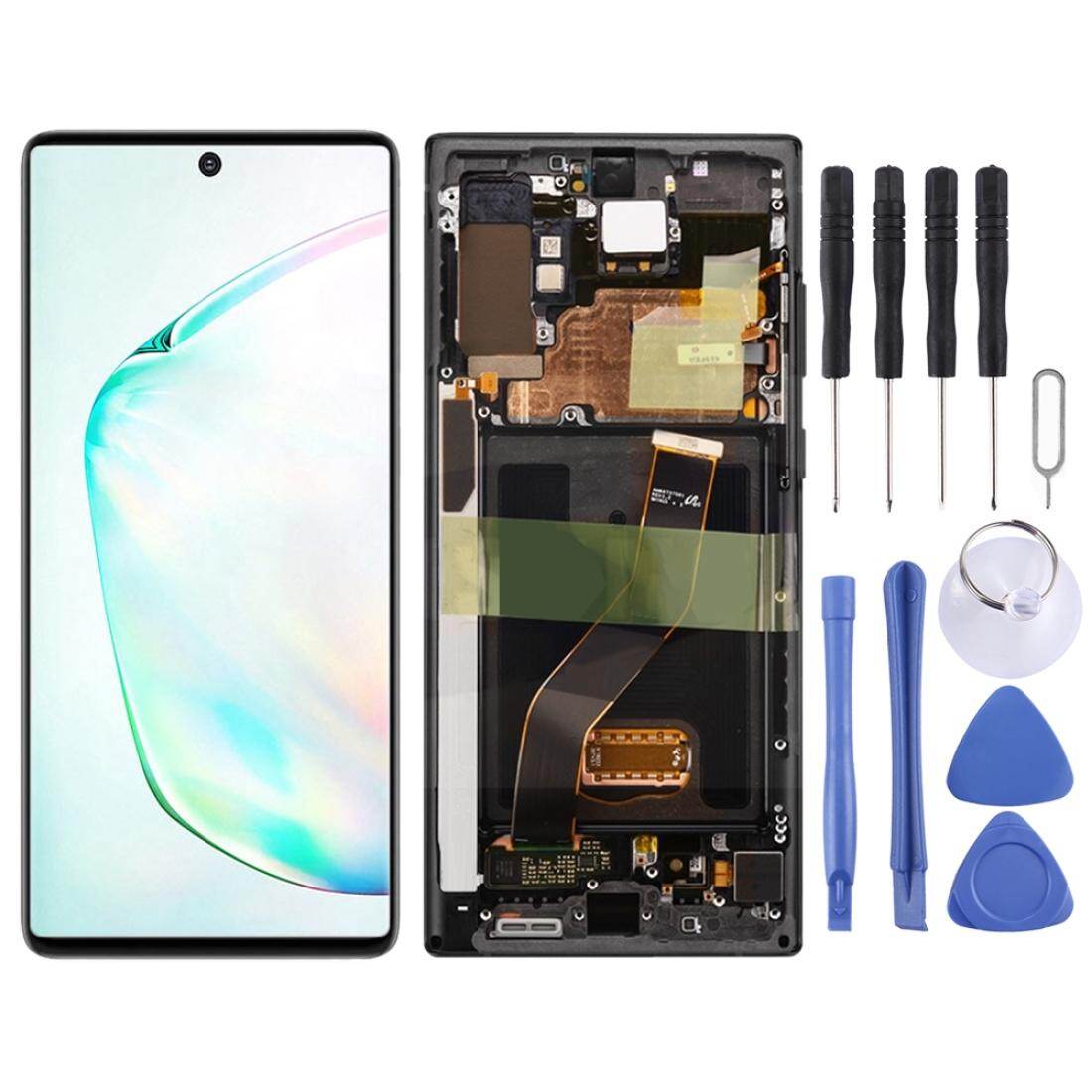 จอLCDแบบดั้งเดิมและDigitizer Full Assemblyพร้อมกรอบสำหรับSamsung Galaxy ...