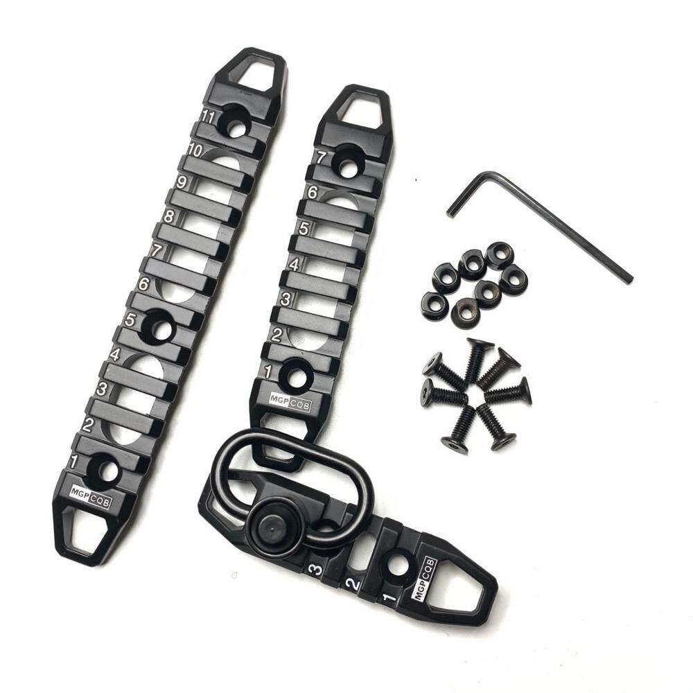 Picatinny Rail Mount M-Lok/Keymod SLR Handguard Rail Section 8-Slot Set ...
