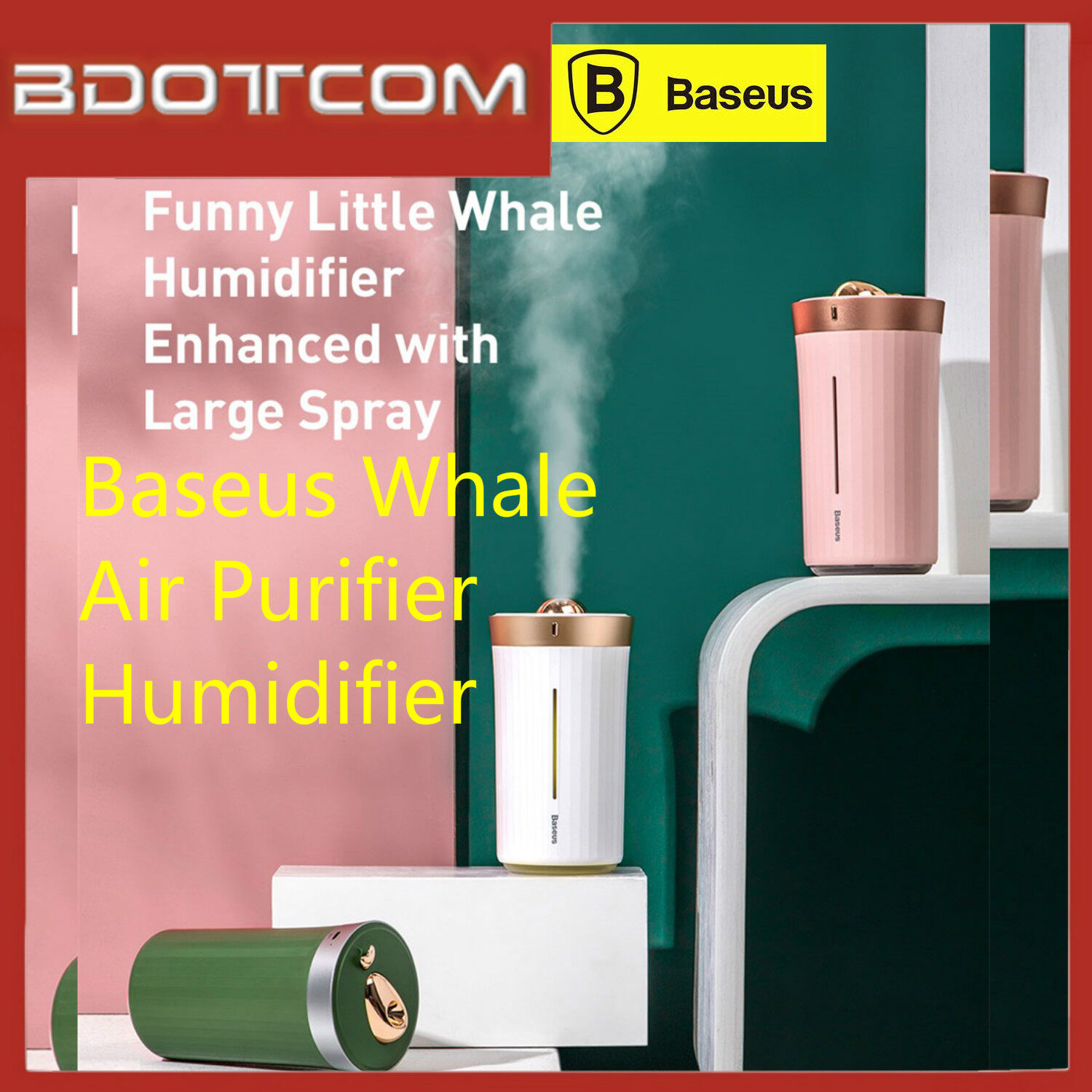 Baseus Whale 420ml Air Purifier Humidifier with Strengthened ...