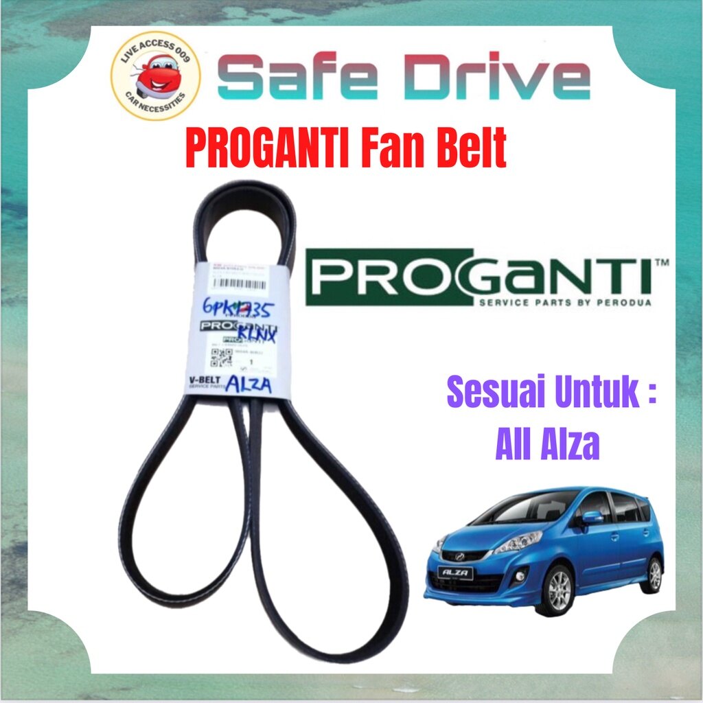 LA009 Genuine Perodua Alza V Belt / Fan Belt ( 6PK1735 ) 9004A-46R22 ...