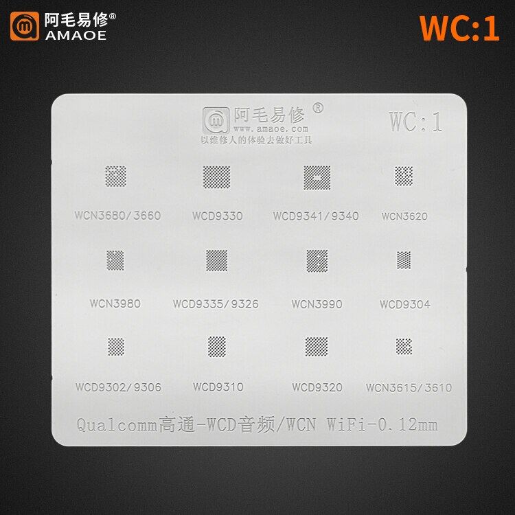 BGA Reballing Stencil สำหรับ WTR WCD WCN ถ้า WIFI IC WTR1625L WTR5975 ...