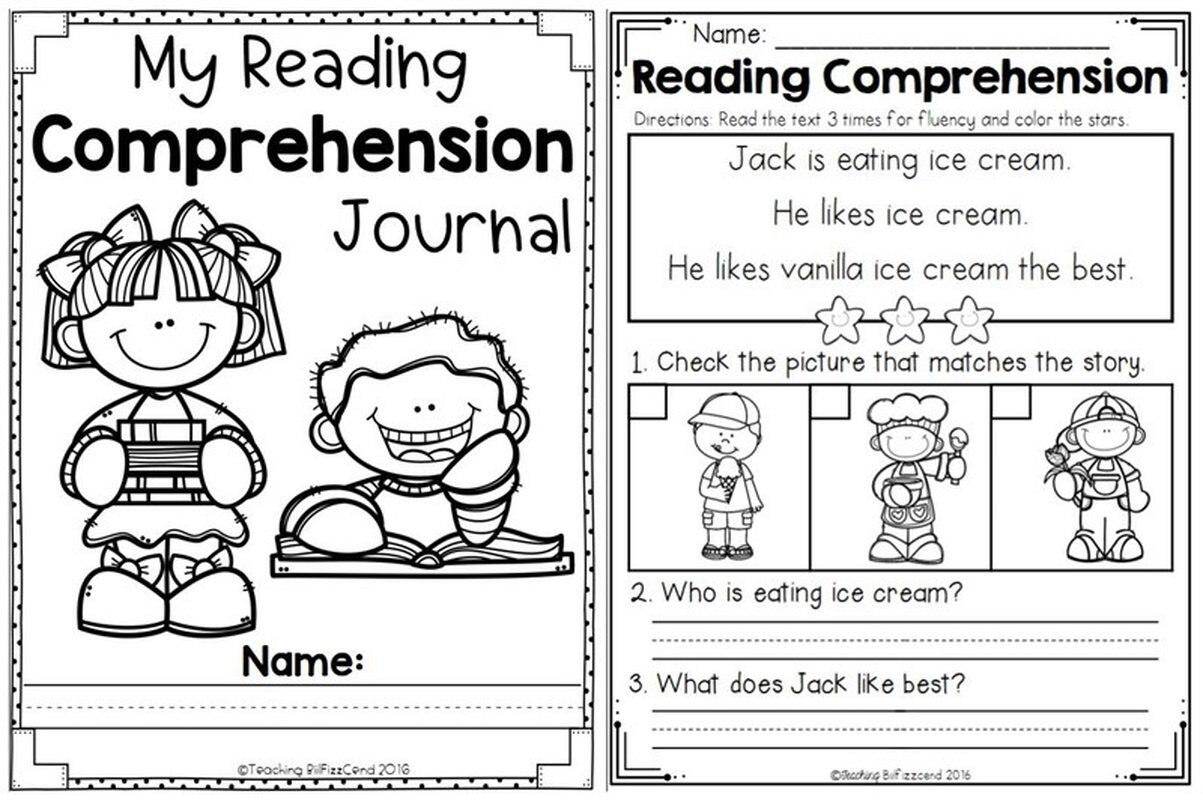 Prek Kindergarten Reading Comprehension Word Work Short Stories Book ...