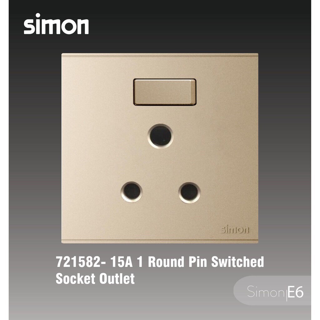 Simon E6 Series Switch / Switches & Socket Outlet FULL Champagne ...