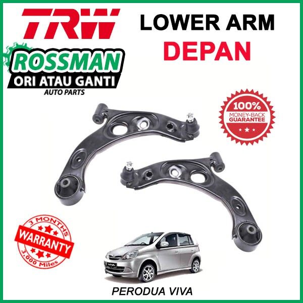 PERODUA VIVA [JTC7764/JTC7765] TRW FRONT LOWER ARM HEAVY DUTY | Lazada