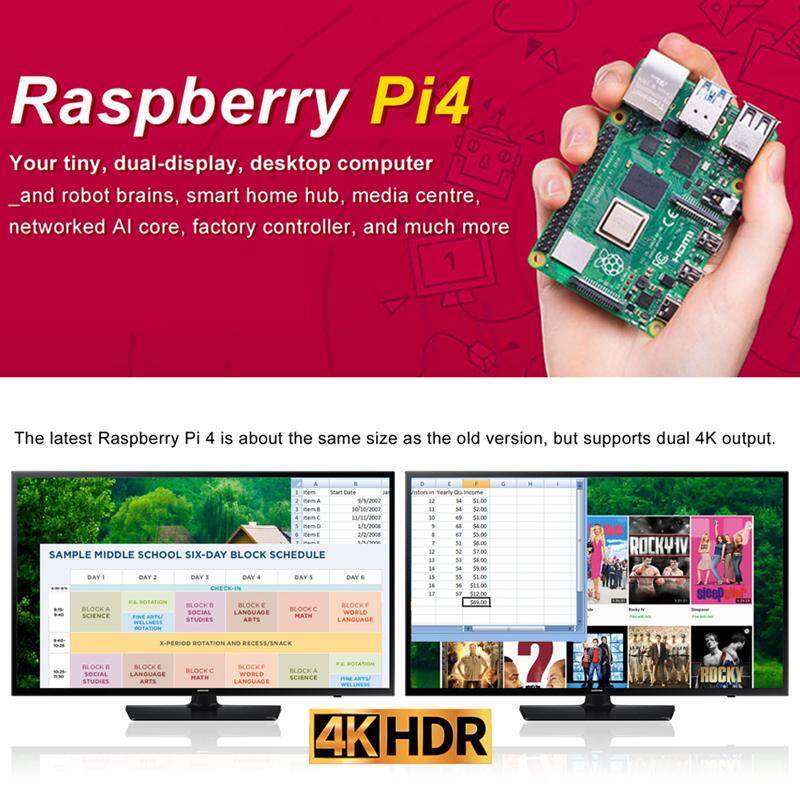 Authentic Raspberry Pi 4 Model B Quad Core Cortex-A72, 2GB, Wi-Fi, USB ...