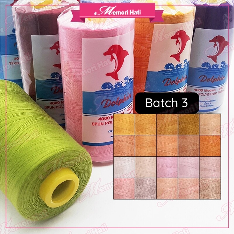 1pc 4000m Dolphin Sewing Threads / Benang Jahit Biasa / Batch 3 | Lazada