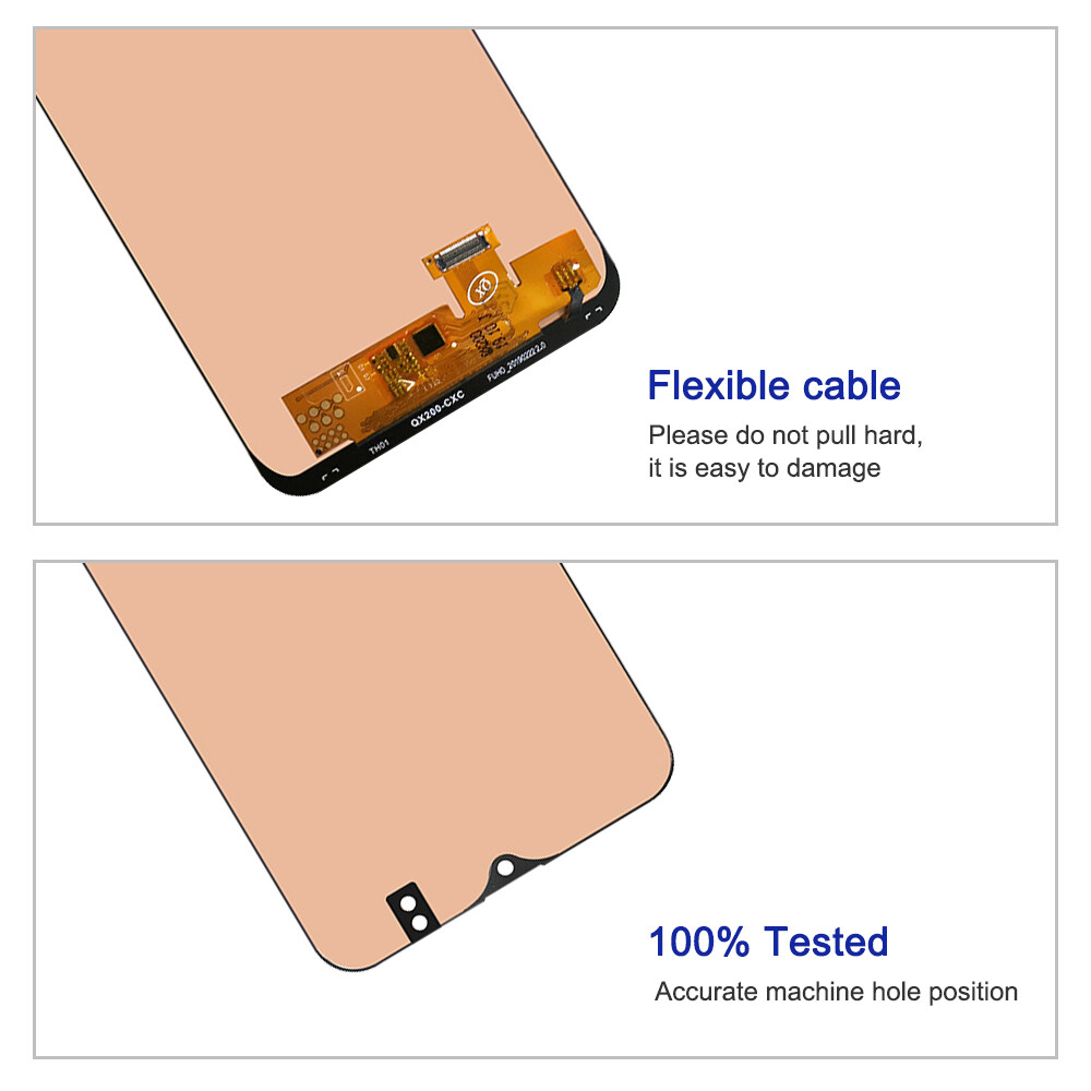 6.4 720X1560พิกเซลจอกระจกซัมซุงสำหรับSamsung Galaxy A20ชิ้นส่วนจอสัมผัส ...
