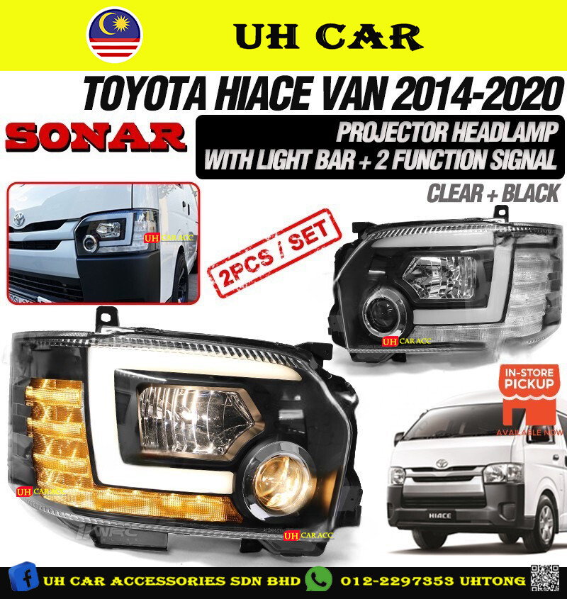 Sonar Toyota Hiace Van 2014 2015 2016 2017 2018 2019 2020 Projector Led ...