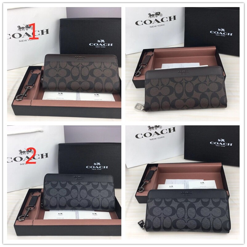 coach F75000 โปรโมชั่นรายปีกระเป๋าสตางค์หนังยาว 100% สำหรับผู้ชาย ...