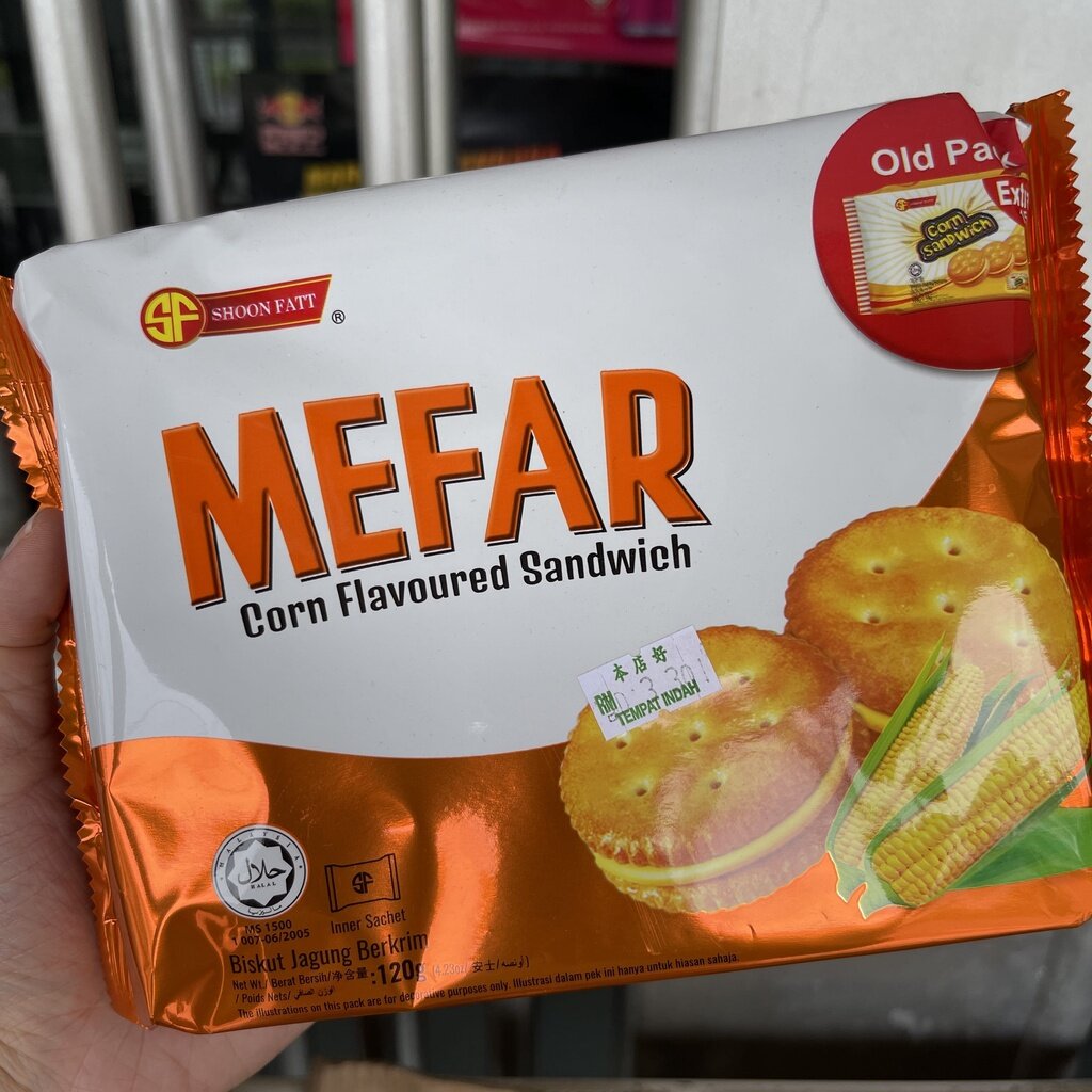 Shoon Fatt- 120g Mefar Corn Sandwich /Jagung Biskuit / Corn Biscuit ...