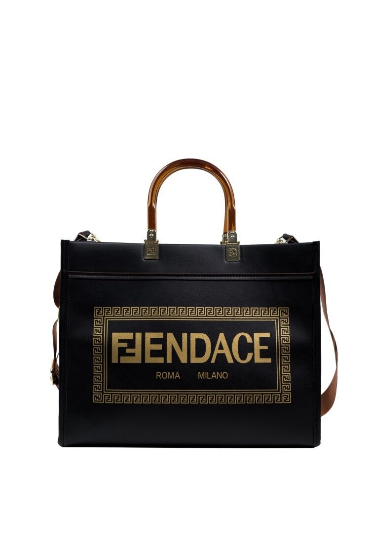 ใหม่ Fendi ความจุขนาดใหญ่ Simple Letter พิมพ์ Handle กระเป๋าหนังแฟชั่น ...