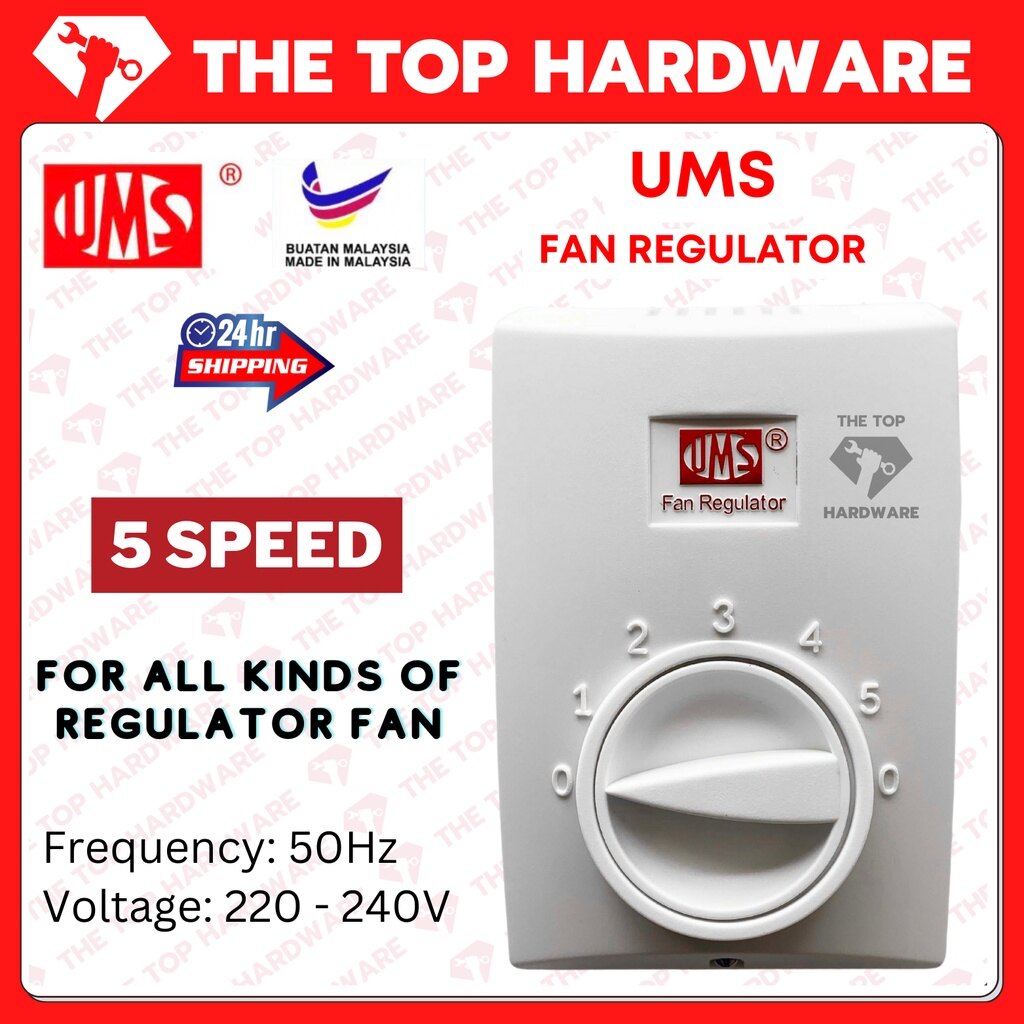 *READY STOCK* UMS FAN REGULATOR SWITCH 5 SPEED CONTROL | Lazada