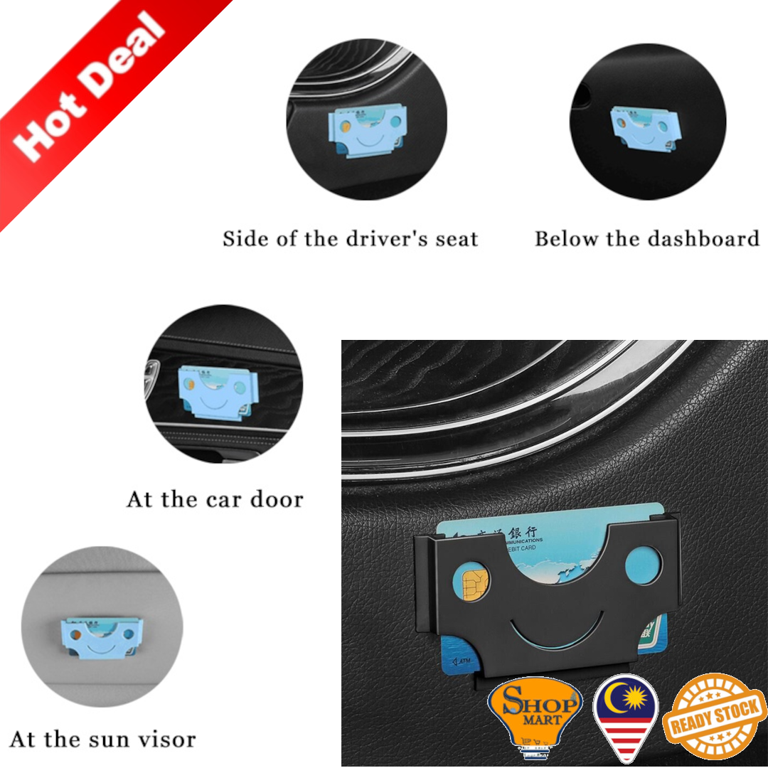 Car Silicone Card Holder Organizer Accessories Card Slot Holders Kad ...