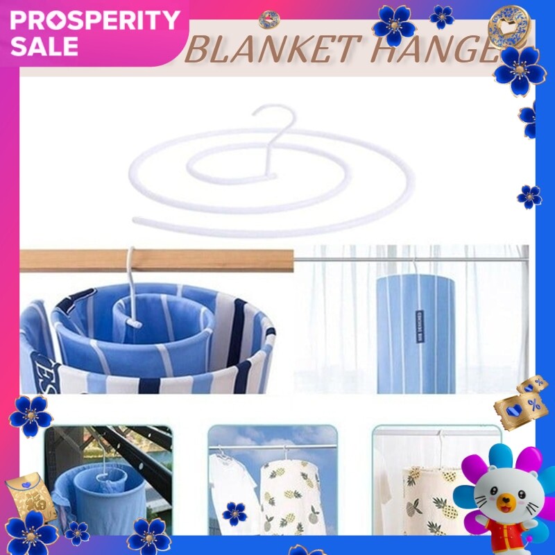 Round Drying Rack 360° Rotatable Circle Shape Spiral Blanket Bedsheet ...