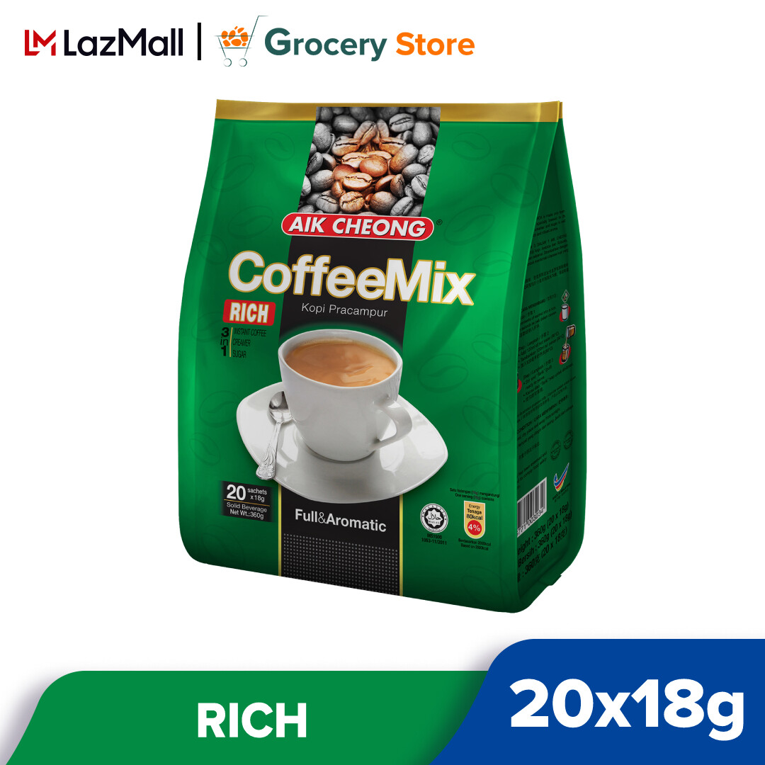 AIK CHEONG 3 IN 1 COFFEE MIX (RICH) – 18G X 20'S | Lazada