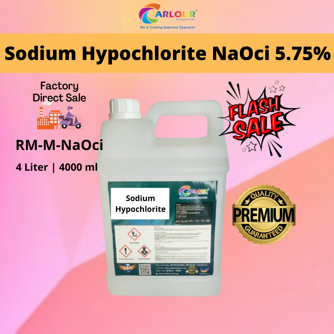 Sodium Hypochlorite NaOCI 5.75 % / 4 Liter / Disinfectant Bleaching ...