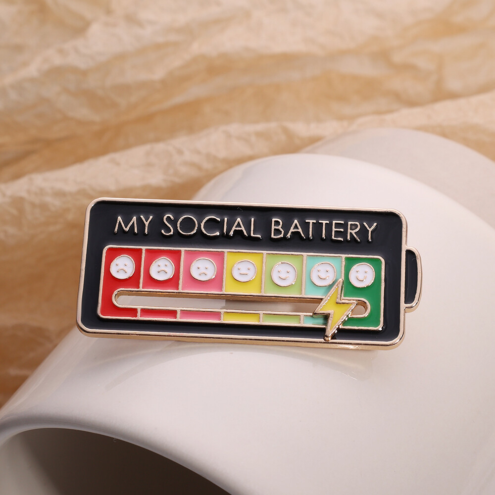 Social Battery Energy Indicator Brooch Pin | Lazada PH