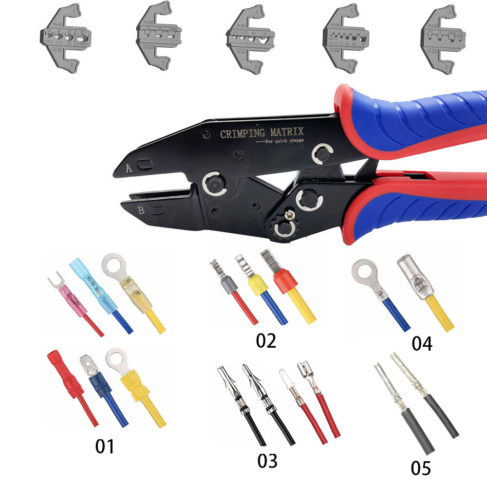 Terminal Electrical Multitool Pliers 28-5AWG Crimper Electric Wire ...