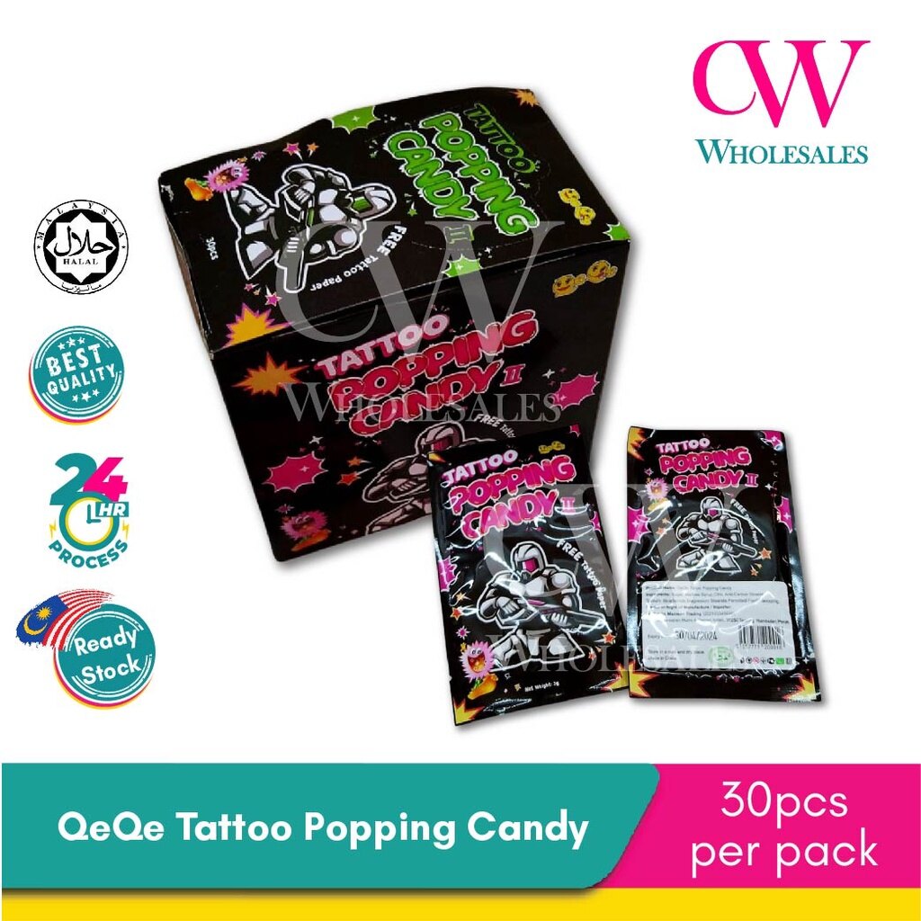 QeQe Tattoo Popping Candy 30pcs per pack | Lazada