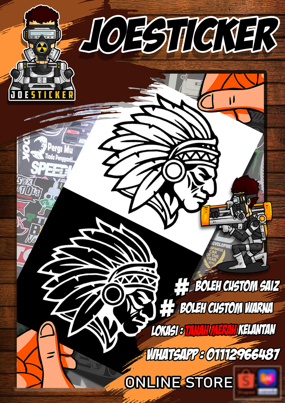 STICKER APACHE UNTUK KERETA DAN LORI | Lazada