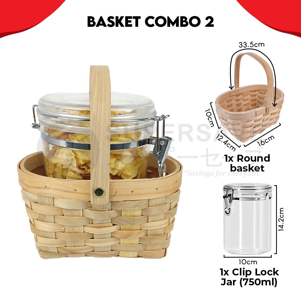 HOLS Hadiah Raya Gift Box Premium Set Bakul Klasik 2023 Basket Kuih ...