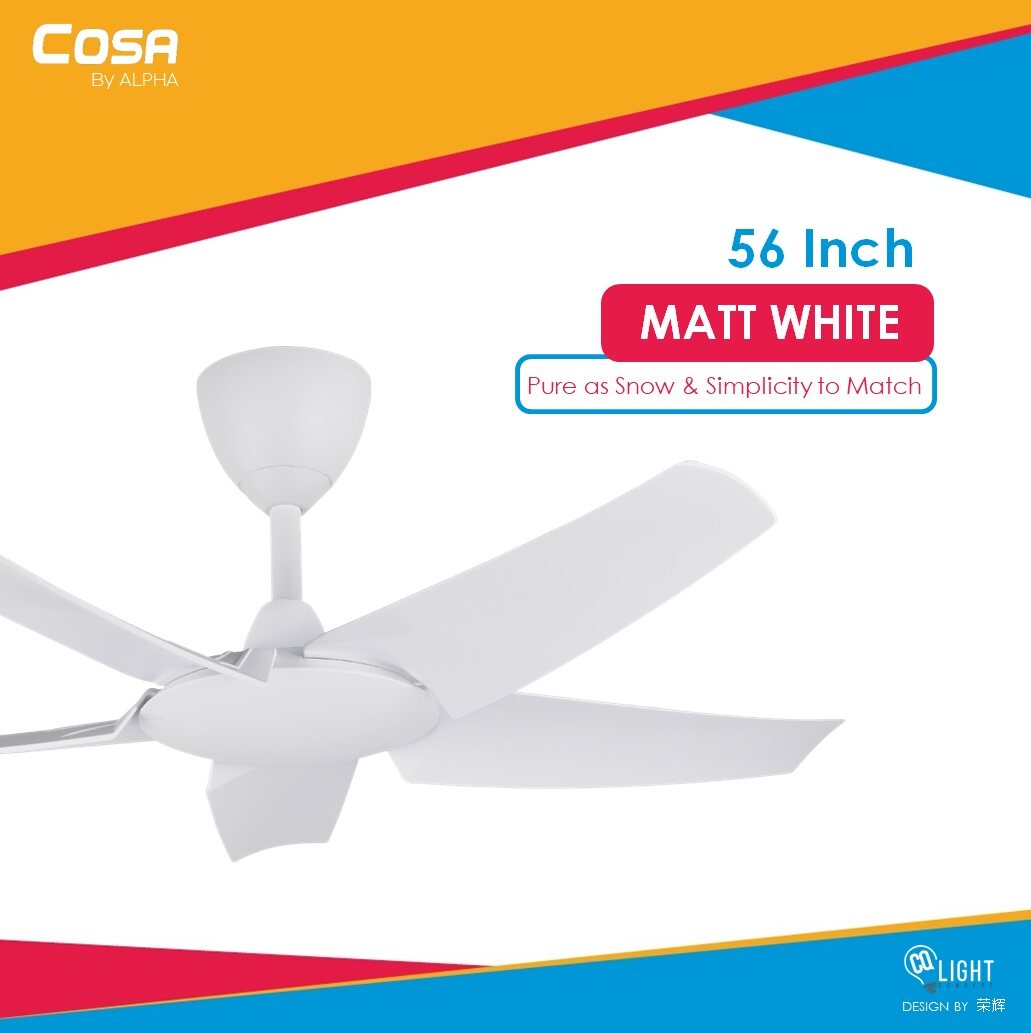 Alpha Cosa EX9 56/40 DC Motor , 12 Speed Remote Control Ceiling Fan ...