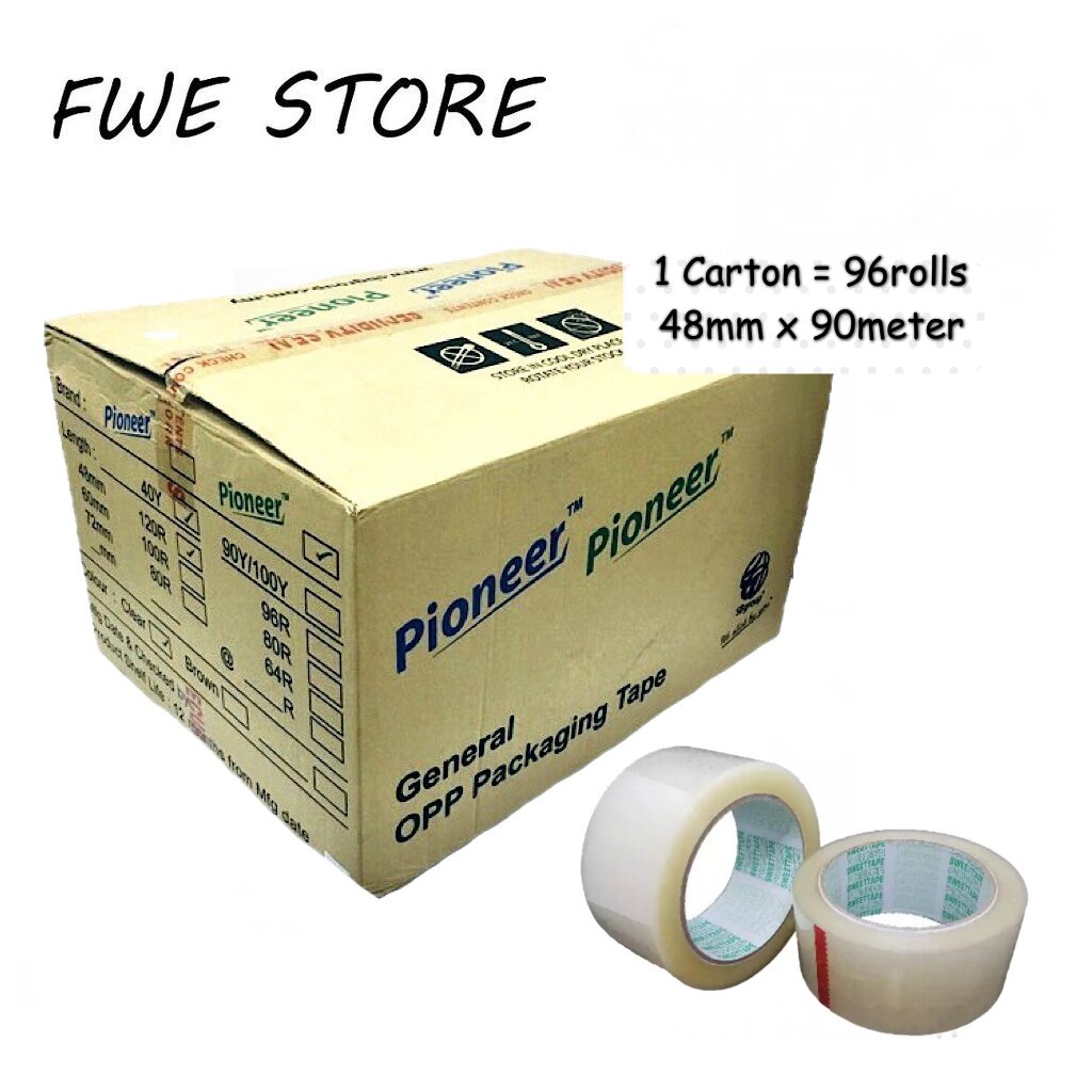 Pioneer Opp Tape Transparent (48mm x 90Yard) Selefon Tape / Cellulose ...