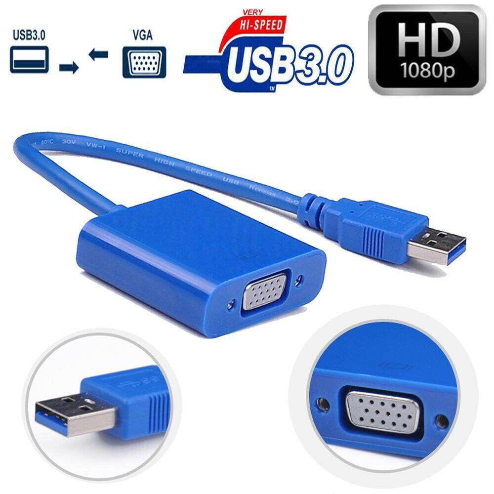 【READY STOCK】USB 3.0 to VGA Video Graphic Card Display External Adapter ...