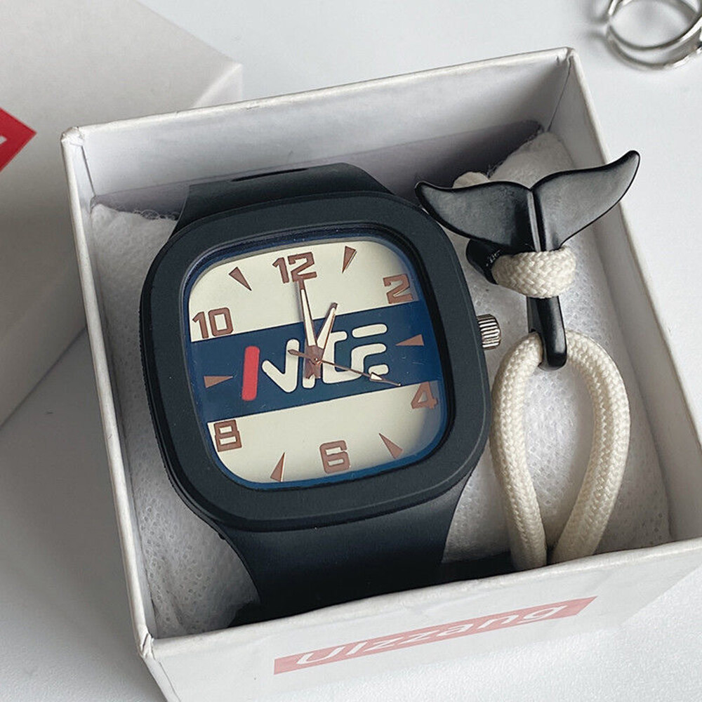 Sanhe เกาหลี Ins ตัวชี้ดิจิตอลนาฬิกาผู้ชายอารมณ์ที่เรียบง่ายที่เดินทางมาพักผ่อนกันน้ำนักเรียน ...