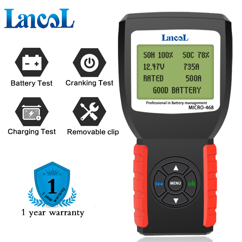 LANCOL Micro468 Car Battery Tester 12V 2000CCA Battery System Detecter ...