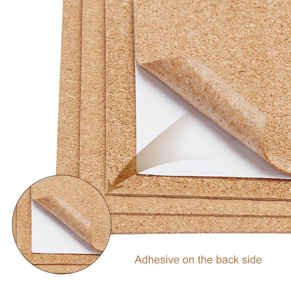 4Sheet 4 Sheet Cork Label Stickers Self Adhesive Craft Stickers ...