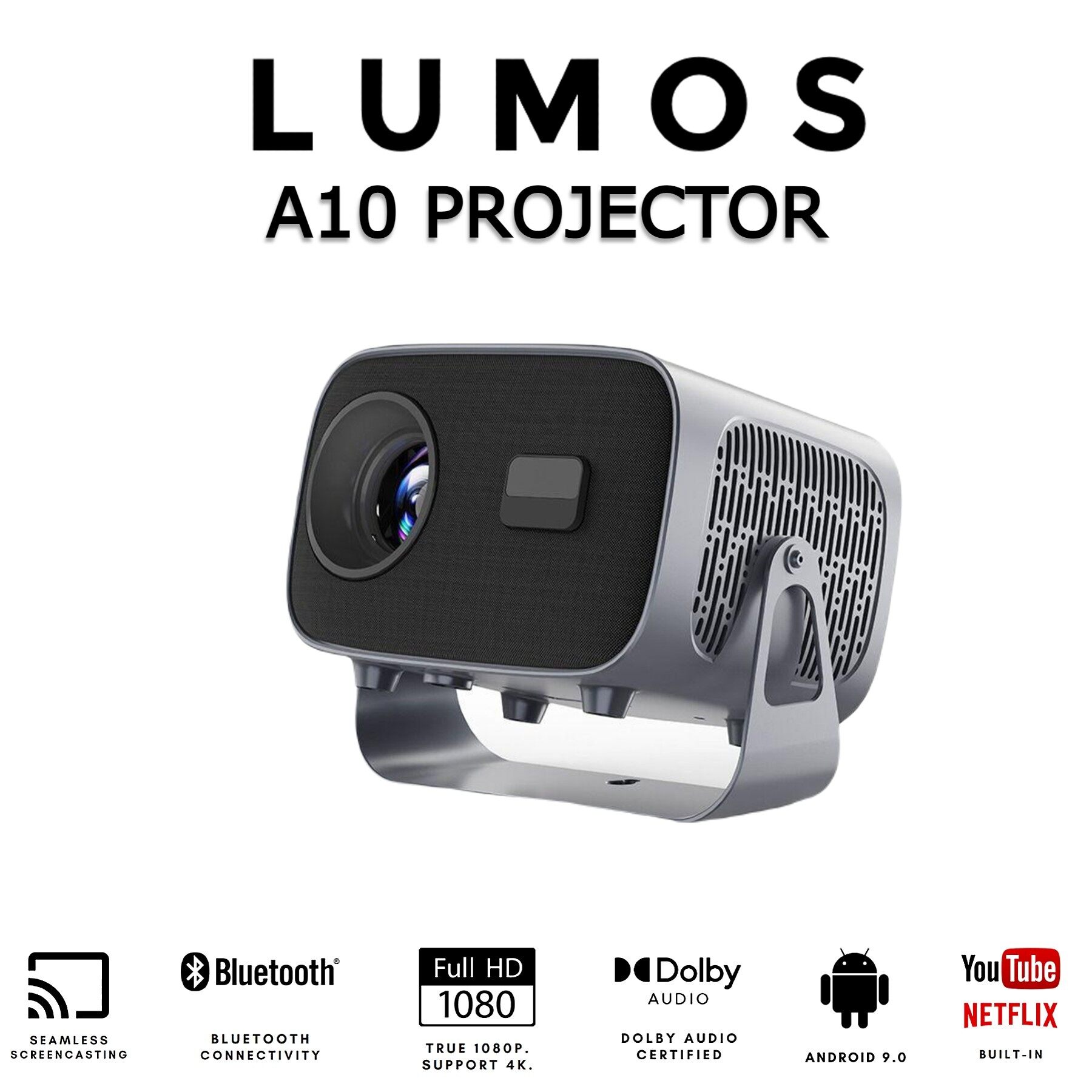 Newest A10 PROJECTOR Android 11 Smart LED Projector with 5G Dual WIFi ...