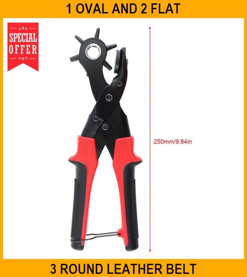 1 Oval And 2 Flat And 3 Round Leather Belt Hole Puncher Hole Punching ...