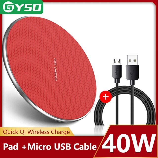 40W Fast Wireless Charger สำหรับเหมาะสำหรับ Samsung Galaxy S21 S20 S10 ...