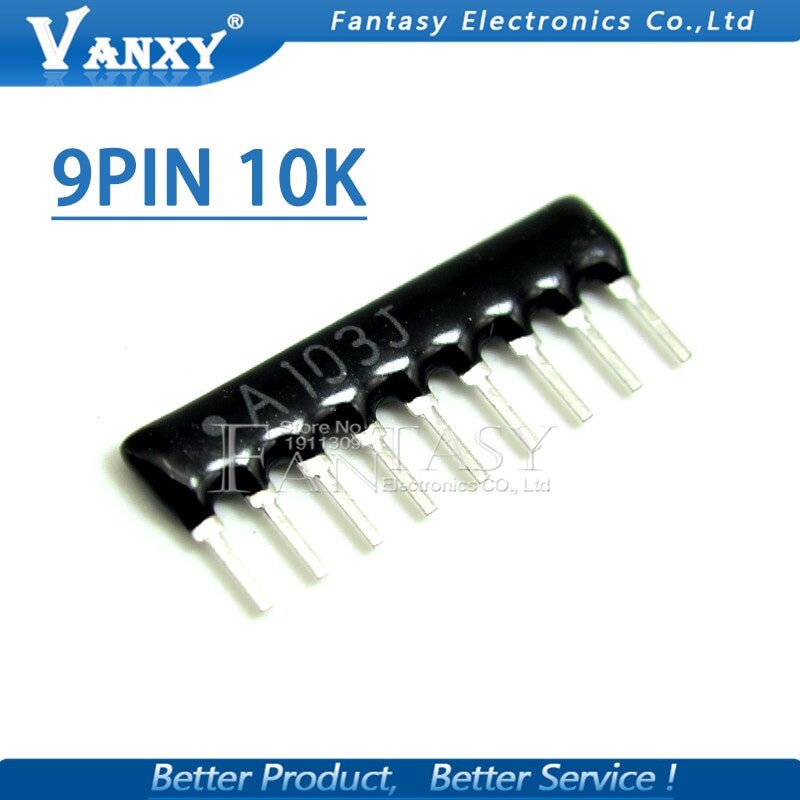 20 ชิ้นกรมทรัพย์สินทางปัญญาการยกเว้น 9Pin 10 พันโอห์ม 9 pins A103J ...