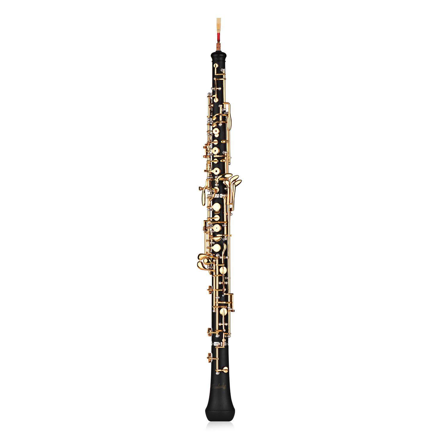 Muslady Professional Oboe C Key Semi-automatic Style Pure Gold Plated Keys Woodwind Instrument ...