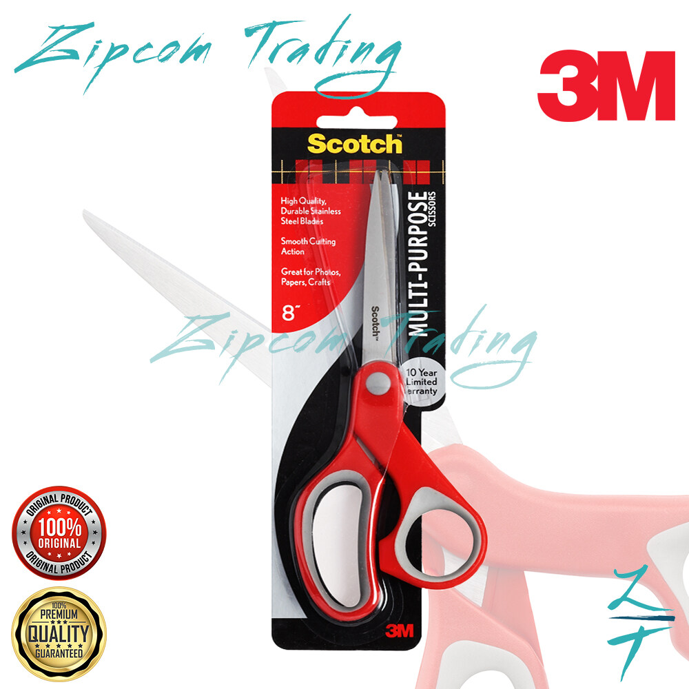 3M Scotch 6inch & 8inch Multi-Purpose Stainless Steel Scissors | Lazada