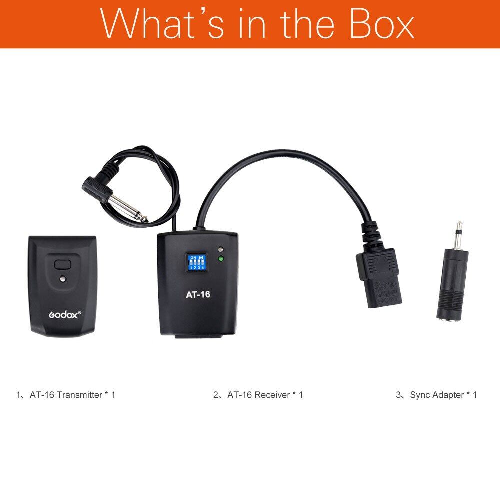 Godox AT-16 3.5mm Wireless Studio Flash Trigger Receiver for Nikon ...