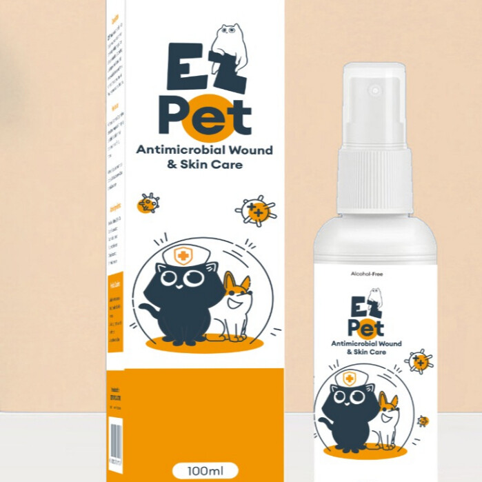 EZPET🐱 Pet Antimicrobial Wound And Skin Care Spray (100 ml) Kucing ...