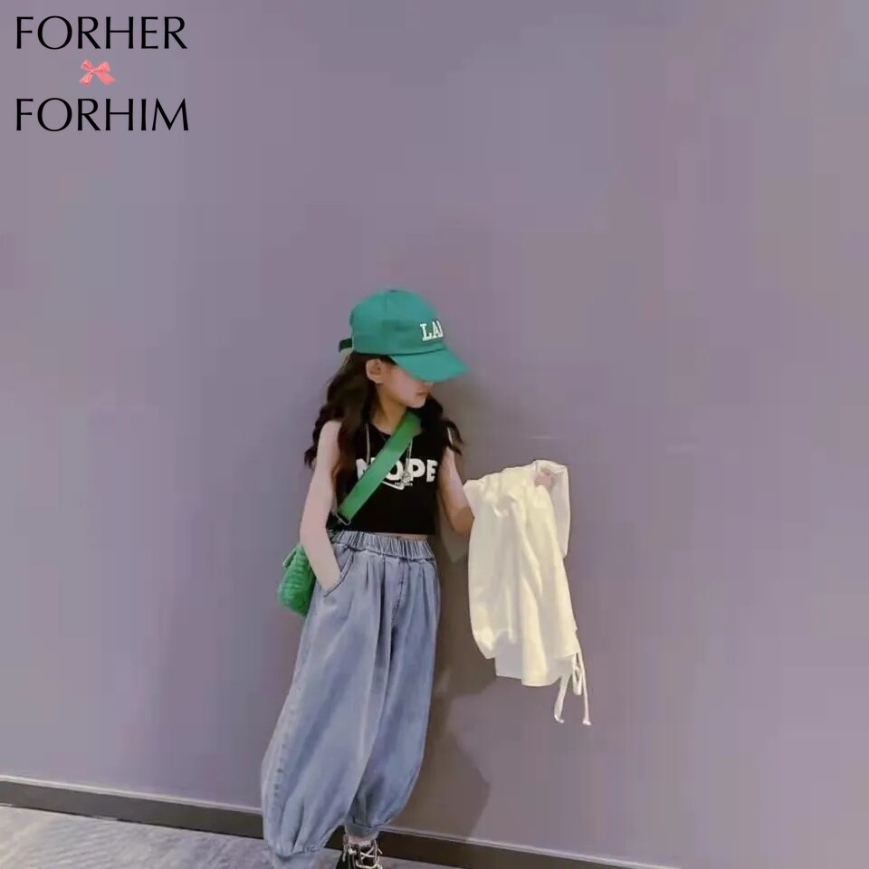 FORHER FORHIM 2022ฤดูใบไม้ผลิทอดถนนใหม่เด็กชายและเด็กหญิงกางเกงยีนส์สี ...